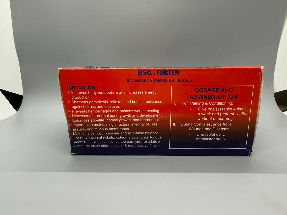 B50/2 Forten 200 Tablet Box – J.E.J Gamefowl Supplies