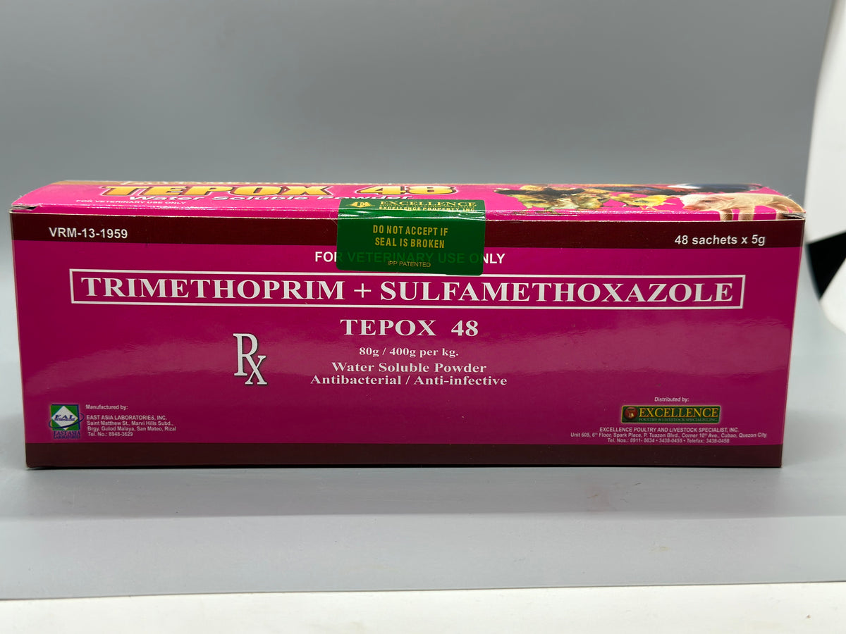 Tepox 48 Sachets Box Trimethoprim+Sulfamethoxazole – J.E.J Gamefowl ...