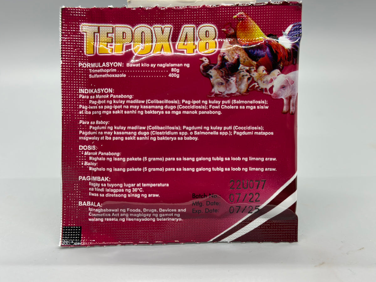 Tepox Single Sachet 5gr Trimethoprim+Sulfamethoxazole – J.E.J Gamefowl ...