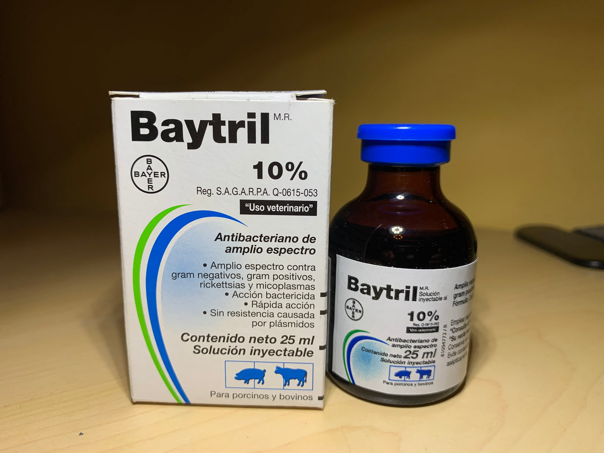 Baytril 10 % 25ML Antibiotic Injectable – J.E.J Gamefowl Supplies