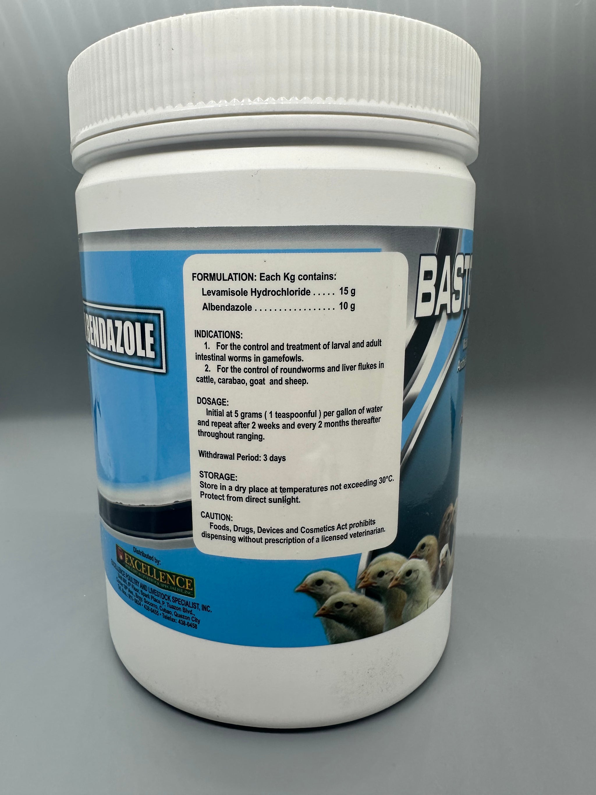 Bastonero Plus Dewormer Tub 1KG – J.E.J Gamefowl Supplies